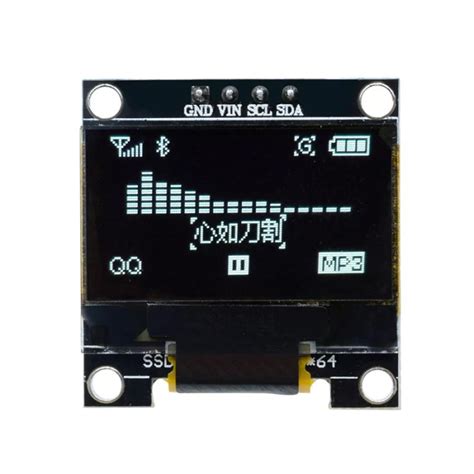 128x64 Oled Lcd Ekran Display I2c 096 Iic Beyaz