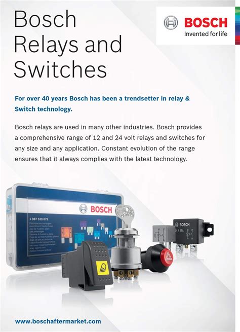1 Expert Bosch Relays And Switches E Car Workshops