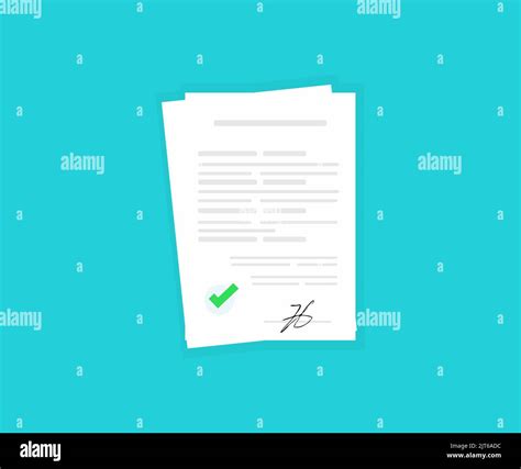 Contract Documents Pile Logo Design Approval Stamp Concept Of