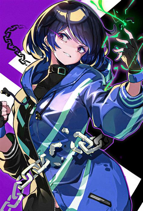 Safebooru 1girl Belt Collar Black Gloves Black Hair Black Jacket