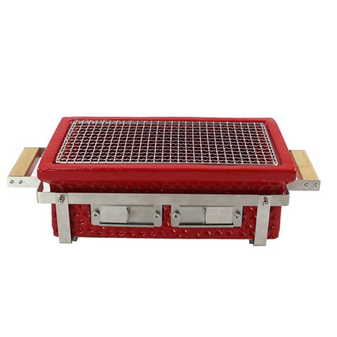 Square Hibachi Grill / Red - купить японский керамический гриль Square ...