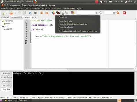 Programacion En Linux C C Un Ide Sencillo Geany YouTube