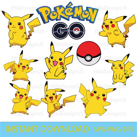 Pokemon Svg Bundle Pokemon Clipart Pikachu Svg Pokemon Etsy
