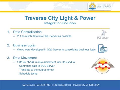 Using Fme For Data Integration At Municipal Electric Utility Ppt