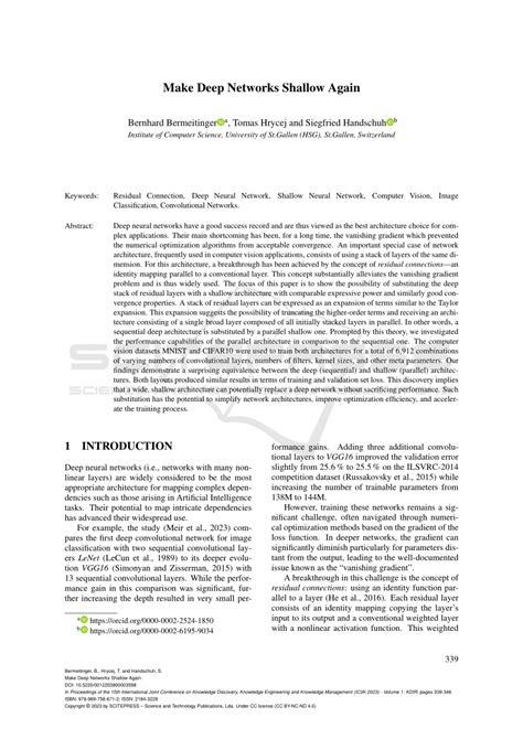 Pdf Make Deep Networks Shallow Again