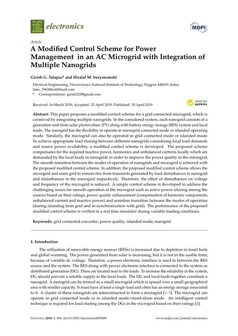 PDF A Modified Control Scheme For Power Management In An AC Microgrid