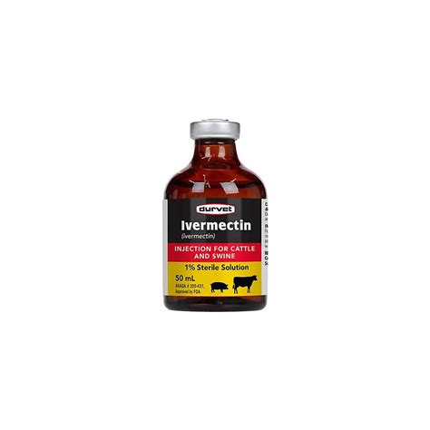 Durvet For Cattle And Swine Ivermectin Injection 1 Sterile Solution 50 Ml [parasite