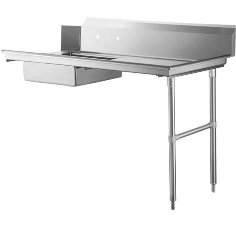Commercial Stainless Steel Pass Through Dishwasher Table With Sink