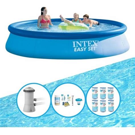 Intex Piscine Easy Set Ensemble De Piscine 396x84 Cm Prix