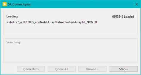Solved Endless Nxg Control Loading When Trying To Open Project Ni