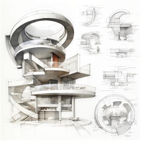 Premium Photo Futuristic Architecture House Building Structure