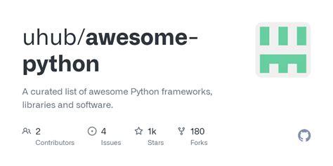 GitHub Uhub Awesome Python A Curated List Of Awesome Python Frameworks Libraries And Software