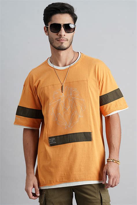 Dk Mustard Half Sleeve Oversized Tee Rookies