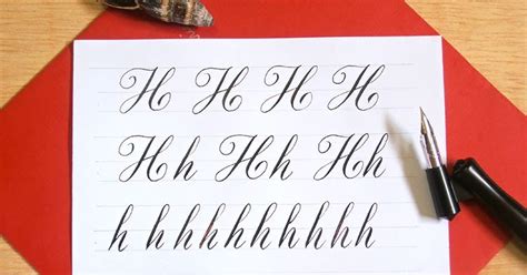 Caligrafía Copperplate ¿cómo Escribir La Letra H Aracelyasmine