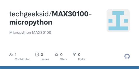 Github Techgeeksidmax30100 Micropython Micropython Max30100