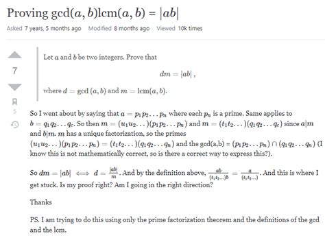 proving gcd a b lcm a b ab 哔哩哔哩