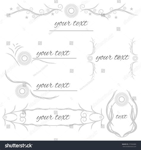 Vector Set Border Design Element Stock Vector Royalty Free 277096880
