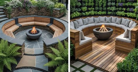 28 Gorgeous Circular Fire Pit Seating Ideas