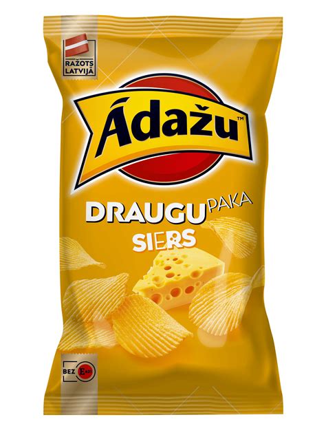 Kartupeļu čipsi Ar Siera Garšu Draugu Paka Ādažu Čipsi
