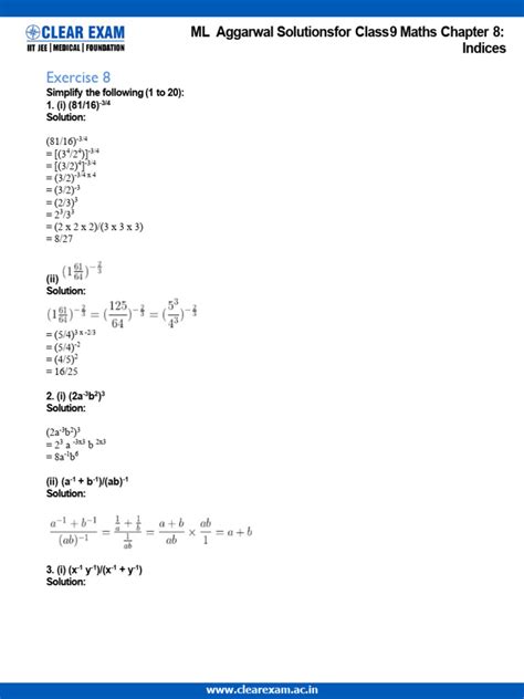 Chapter 8 Indices Pdf Mathematics