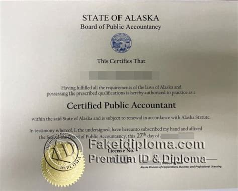 Alaska Cpa Certificate Ppt