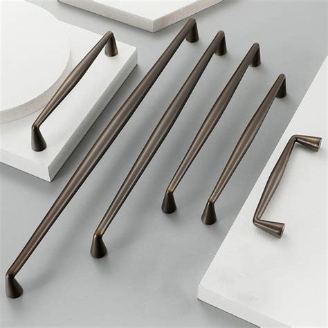 Brass Cabinet Pull Handle Coffee Bronze Drawer Knobs Pulls Handles