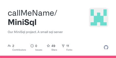 github callmename minisql our minisql project a small sql server