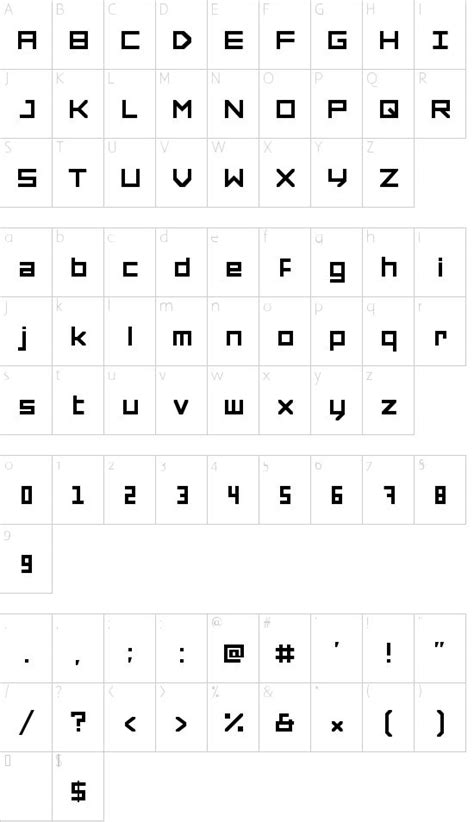 Forced Square Font Details