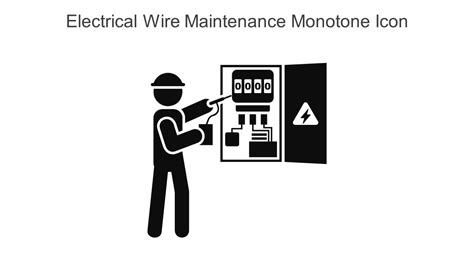 Electrical Wire Maintenance Monotone Icon In Powerpoint Pptx Png And