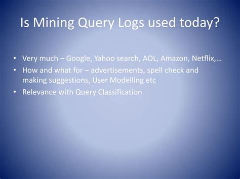Ppt Mining Query Logs Powerpoint Presentation Free Download Id423486