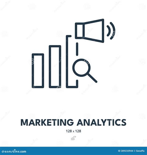 Marketing Analytics Icon Analysis Chart Statistics Editable Stroke Vector Icon Stock Vector