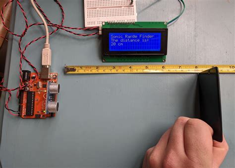 Arduino LCD Ultrasonic Rangefinder Product Design