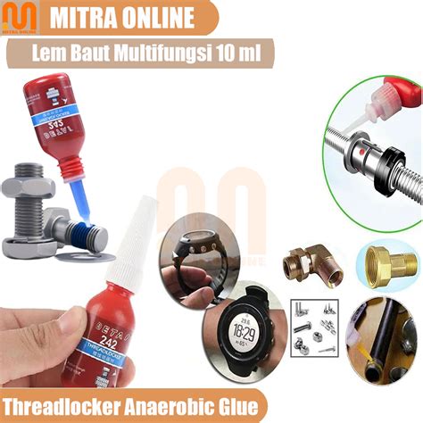 Jual DETAI Lem Baut Multifungsi Blue Threadlocker Anaerobic Glue 10ml