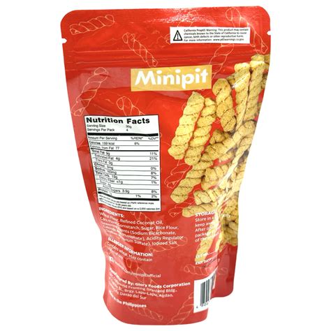 Minipit Mini Pilipit Snack Original 120 G Sukli Filipino Grocery Online Usa