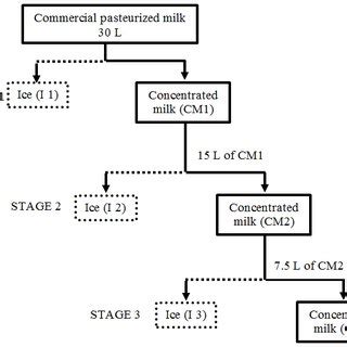 Diagram Of Pasteurized Milk Block Freeze Concentration Process