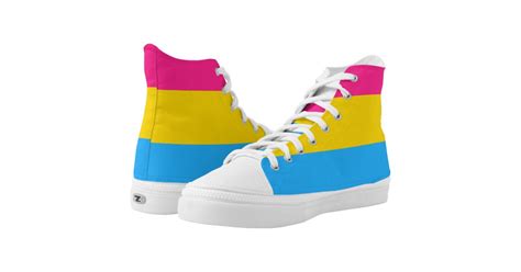 Pansexual Pride Flag High Top Sneakers Zazzle