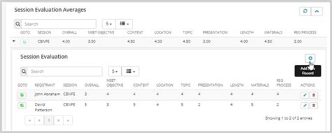 evaluation tab netforum support