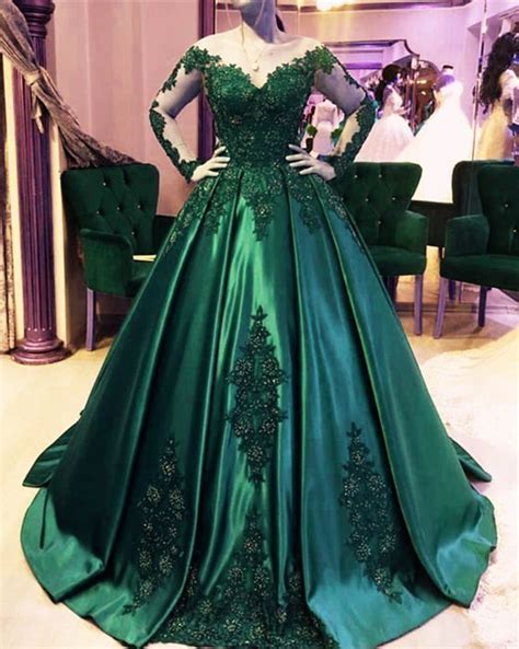 Green Ball Gown Prom Dresses