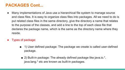 packages in java pptx