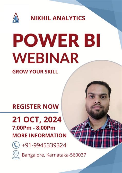 Nikhil Analytics On Linkedin Power Bi Webinar Live Online At 0700 Pm 0800 Pm 21st Oct 2024