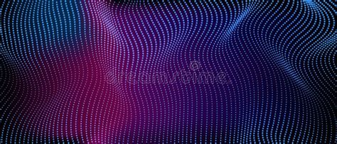 Concept Artificial Intelligence Ai Technology Bg Design Abstract 3d Dot Wavy Halftone
