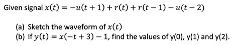 solved given signal x t −u t 1 r t r t−1 −u t−2 a