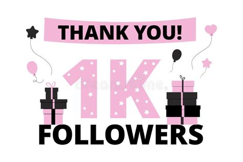 Thank You 1k Followers Banner With Balloons And Ts Prize Drawing