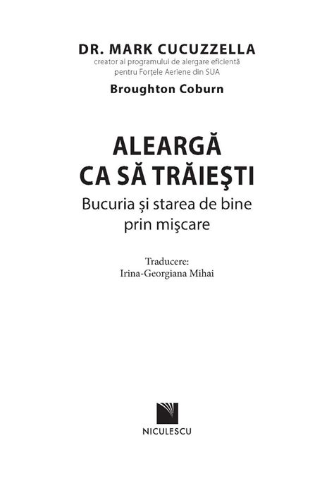 Alearga Ca Sa Traiesti Mark Cucuzzella Md
