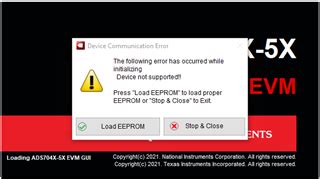 ADS Q EVM PDK Software Does Not Recognize The Device Data Converters Forum Data