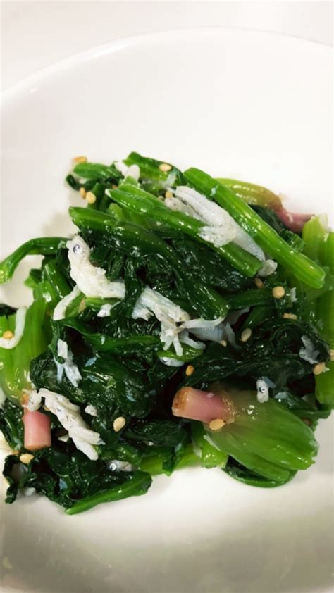 ほうれん草としらすの和え物 By てついく 【クックパッド】 簡単おいしいみんなのレシピが396万品