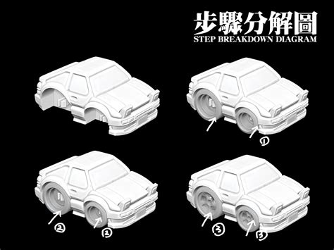 Articulated Toyota Ae86 Toy Car Free 3d Print Model Makerworld