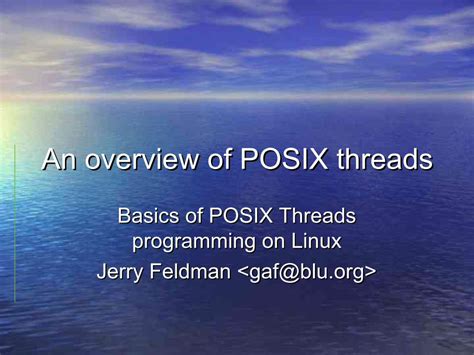 pdf an overview of posix threads blu dokumen tips