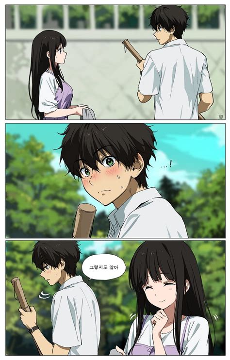 Chitanda Eru And Oreki Houtarou Hyouka Drawn By Meryyangmalgage