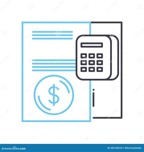 Ledger Account Line Icon Outline Symbol Vector Illustration Concept